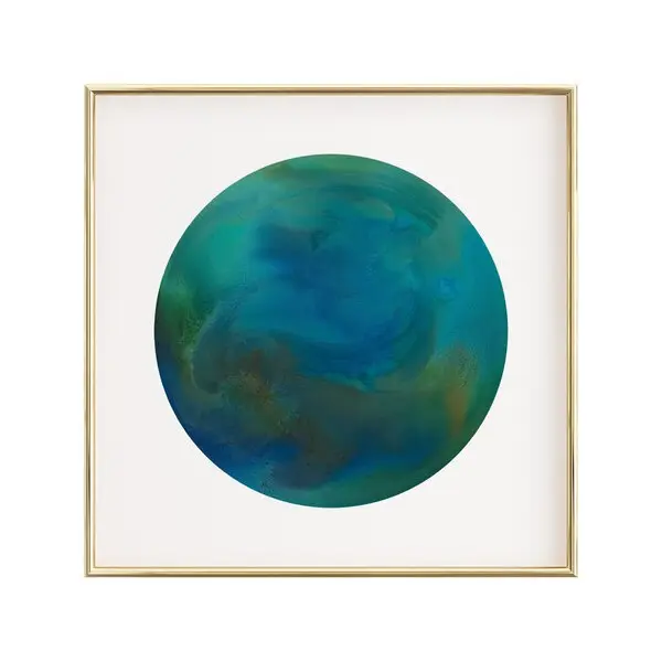 Art By Affie Deluge Large Fine Art Print - Blue