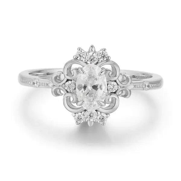 AZURA JEWELRY NEW YORK Atlantis Vintage White Topaz Ring White Gold Vermeil - Silver