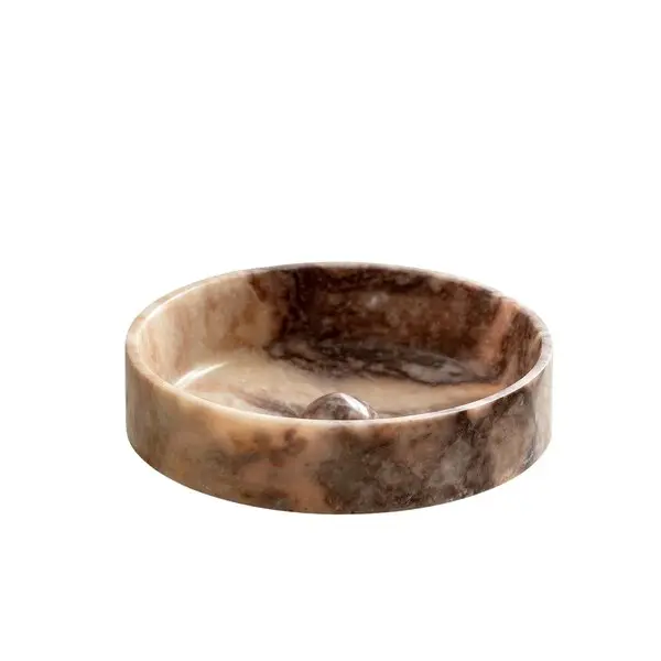 ANATOLIACRAFT Natural Stone Marble Bowl - Red