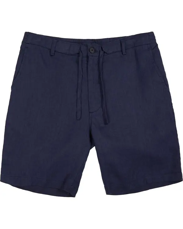 LORDS OF HARLECH Devonshire Linen Short Navy - Blue