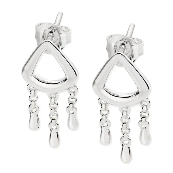 LUCY QUARTERMAINE Solid Sterling Waterfall Short Drop Earrings - Silver