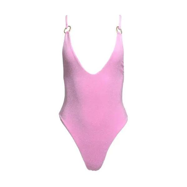 PATTI JANE SWIM Sparkle One-piece Disco Bathing Suit - Pink
