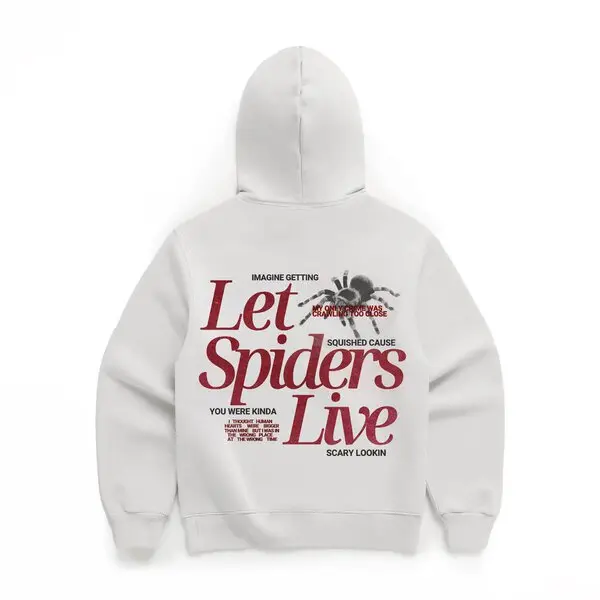 DONT EAT THE HOMIES Let Spiders Live Hoodie - Grey