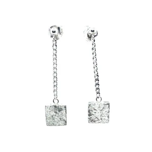 TG-JEWELLERY BY TAMARA GERVASIO Square Dangle Stud Sterling Earrings - Silver