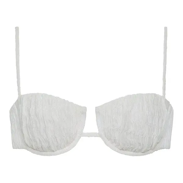 MONTCE Seychelles Petal Bikini Top - White