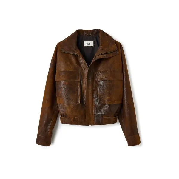 MAISON SEL Lumi Leather Jacket - Brown