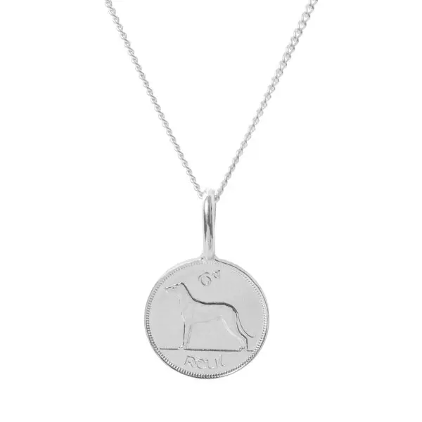 KATIE MULLALLY Irish 6d Coin Necklace In Sterling - Silver