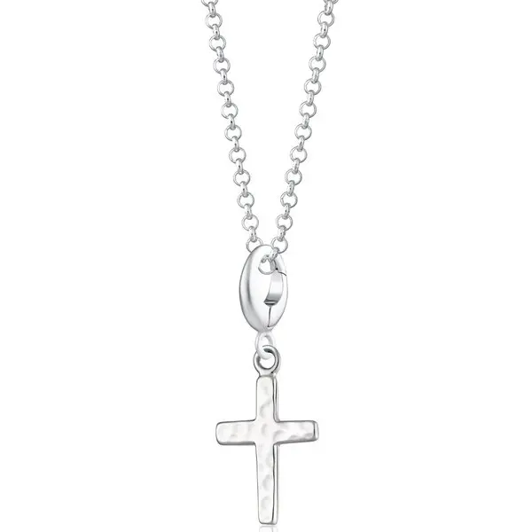LILY CHARMED Sterling Cross Charm Necklace - Silver