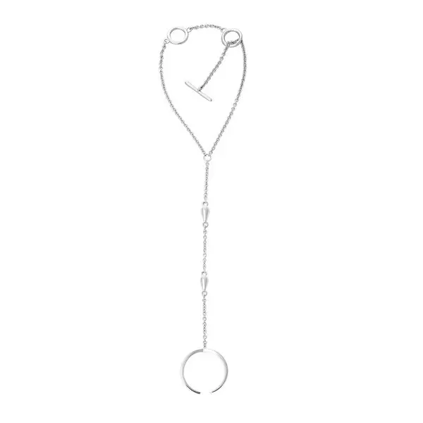 LUCY QUARTERMAINE Solid Sterling Double Drop Hand Chain