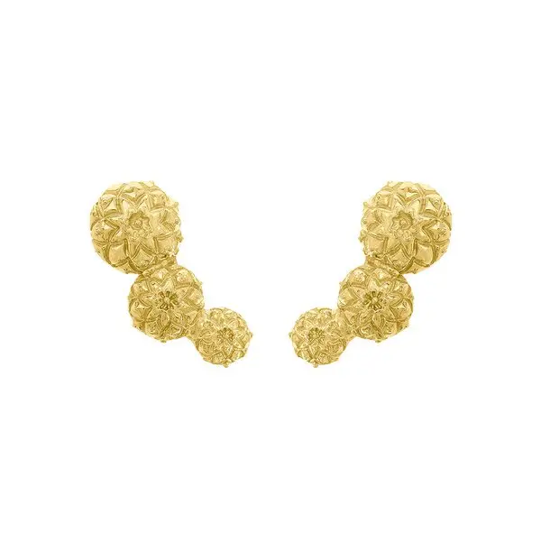 SOPHIE SIMONE DESIGNS Earrings Three Peyotes Aura - Gold