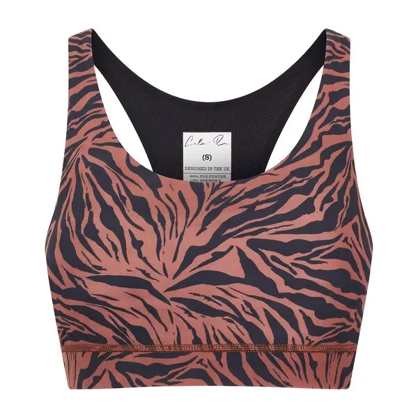 LULA-RU Sports Bra Tiger Print - Brown