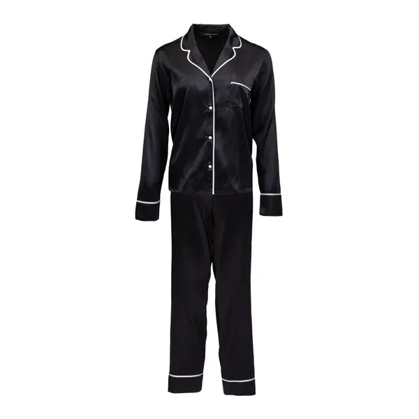 HOUSE OF SILK Silk Pyjama Suit - Black
