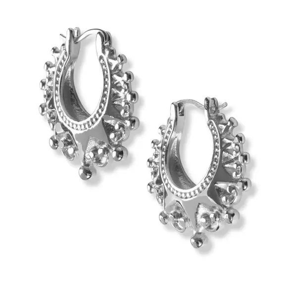 HOOPS + CHAINS LDN Big Joy Hoops - Silver