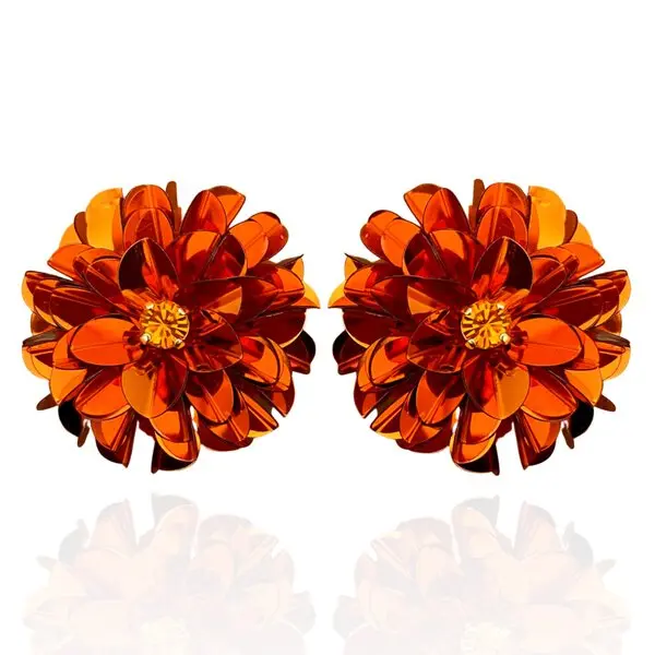 PINAR OZEVLAT Blossom Studs - Orange