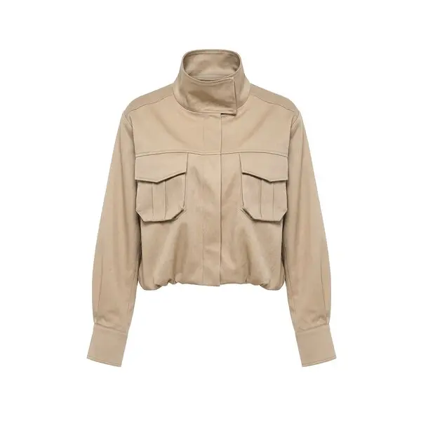 AGGI BY HALEWSKI Neutrals Roza Misty Sand Jacket - Beige