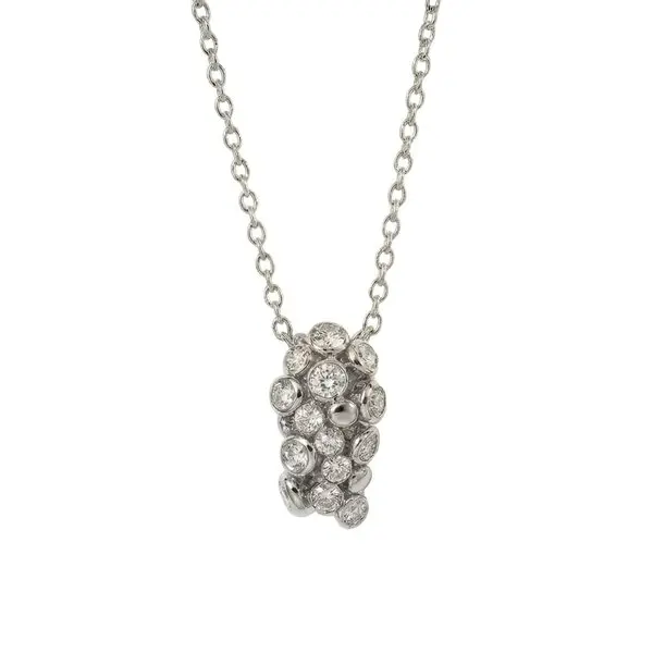 DAINTY LONDON Lyra Necklace With Barnacles & White Topaz - Silver
