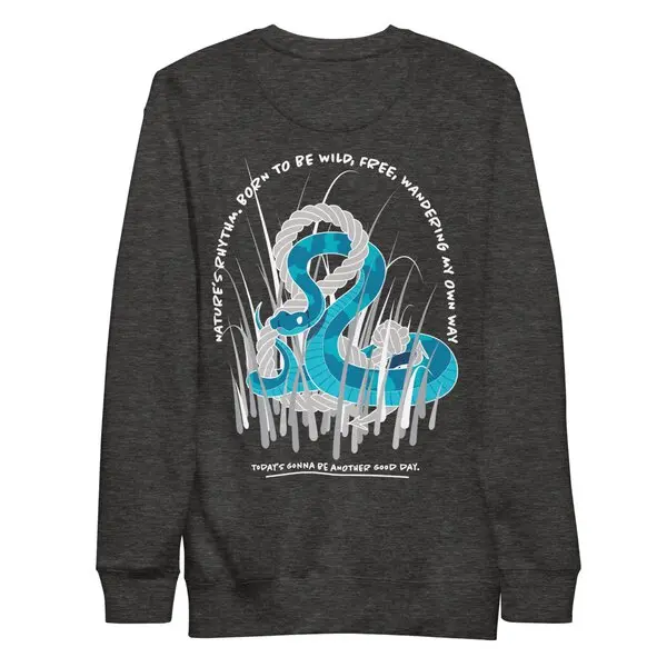 ANCHOR & CREW Heather Snake Another Good Day Cotton Blend Sweatshirt - Black