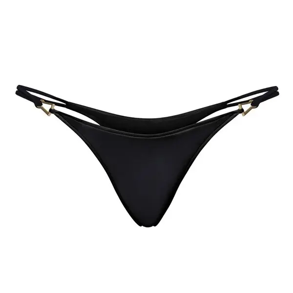 BIANCA RESORTWEAR Rose Swim Bottom - Black