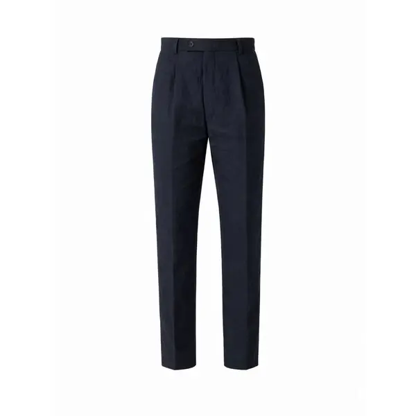 KOY CLOTHING Navy Linen Suit Trousers - Blue