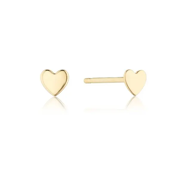 LILY & ROO Tiny Heart Stud Earrings - Gold