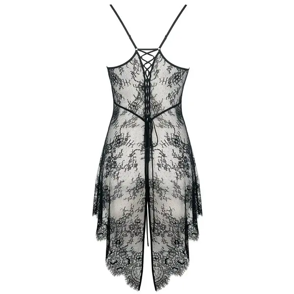 MONIQUE MORIN LINGERIE Moonstruck Chemise - Black