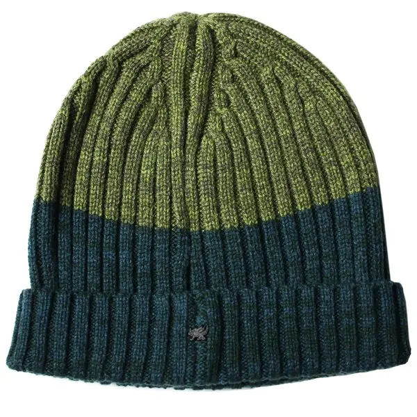 LORDS OF HARLECH Benny Beanie In Hunter & Olive - Green