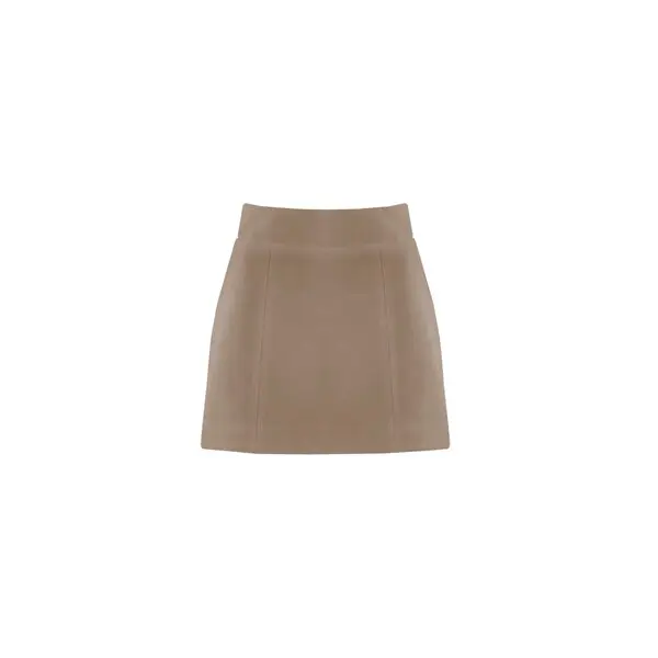 VESTIAIRE D'UN OISEAU LIBRE Neutrals Cashmere Mini Skirt