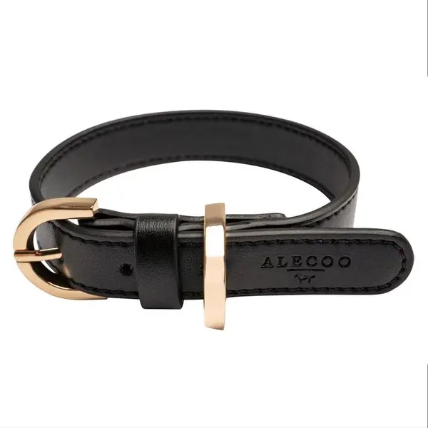 ALECOO Classy Dog Collar Gold - Black