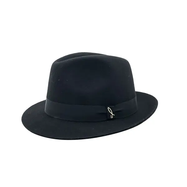 DORIA 1905 Wool Felt Fedora Hat - Black