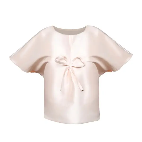 MADEBYZA Sculptural Top With Bow Details - Pink