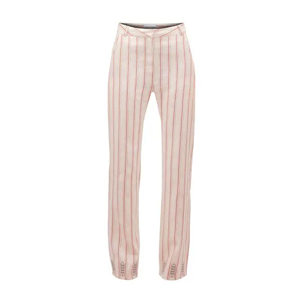 GUILLAUME ALEXANDRE Striped High-waisted Straight Pants