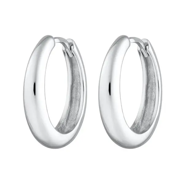 SCREAM PRETTY Large Foundation Classic Hoop Earrings - Silver