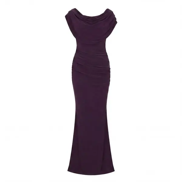 ATOM LABEL Platinum Gown In Blackcurrant - Purple