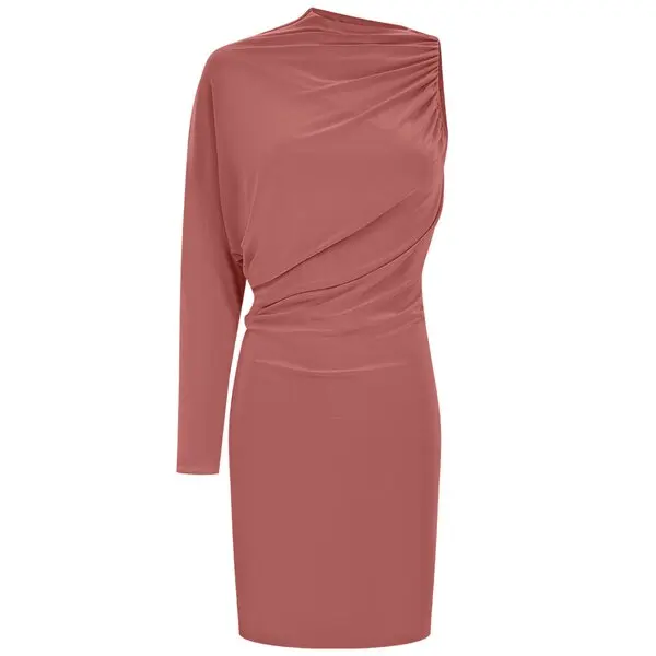 CELESTINE & MAE Belladonna Mini Dress In Bordeux Purple - Pink