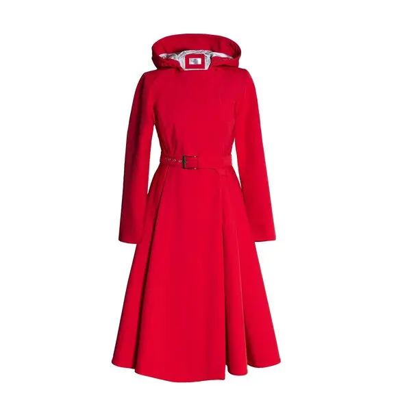 RAINSISTERS Fitted And Fla Design Coat: Queen Of Hearts - Red
