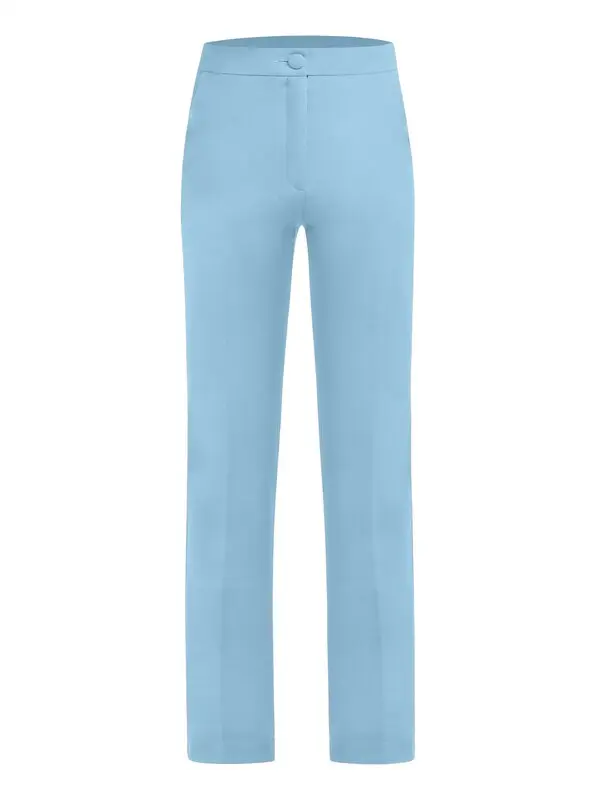 TIA DORRAINE Tailored Straight-leg Trousers Light - Blue