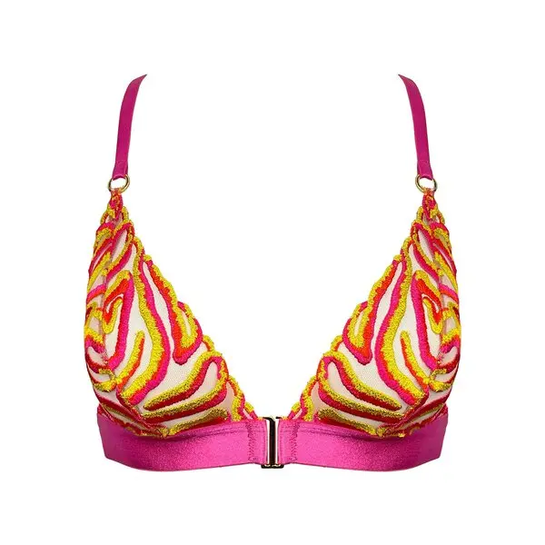 SOMEWHERE NEVER Running Wild Triangle Bralette - Pink