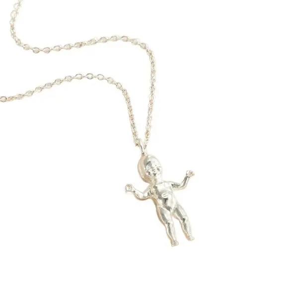 POSH TOTTY DESIGNS Sterling Lucky Baby Charm Necklace - Silver