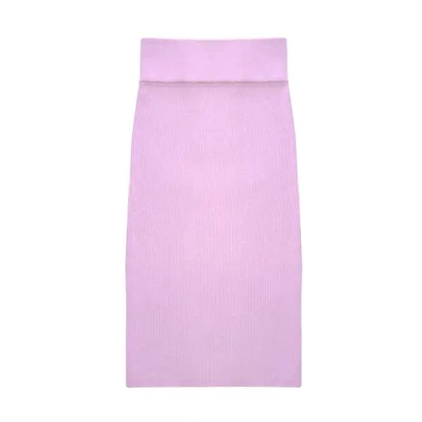 ZENZEE Cashmere Midi Knit Skirt Lilac - Purple