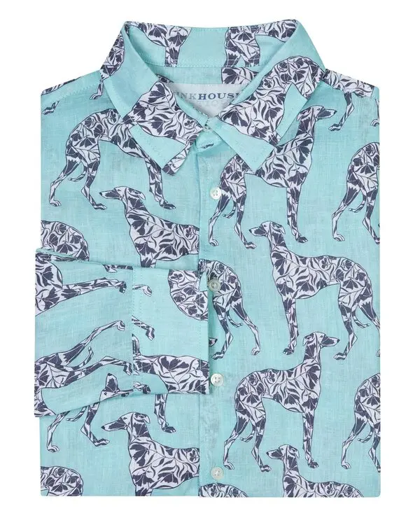 PINK HOUSE Linen Shirt Lurcher - Blue