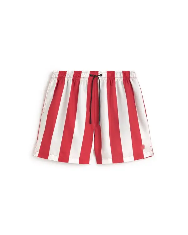 THINKING MU Striped Swimsuit Limpopo - Red