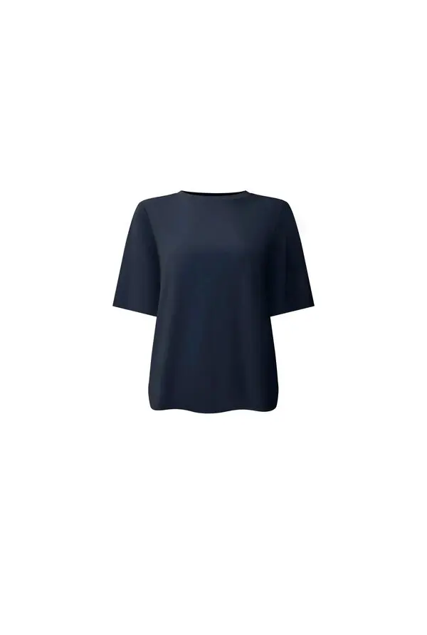 JAMES LAKELAND Navy Jersey Relaxed Top - Blue