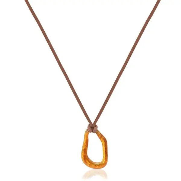 A WEATHERED PENNY Ember Necklace Light - Brown