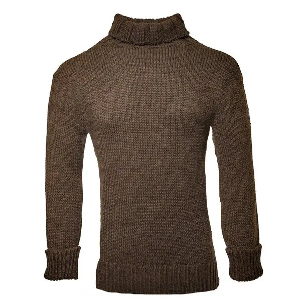 ARTHUR BEALE Grey / Brown / Neutrals Oiled Wool Beerenberg Pullover Dark Grey Natural - Grey/brown