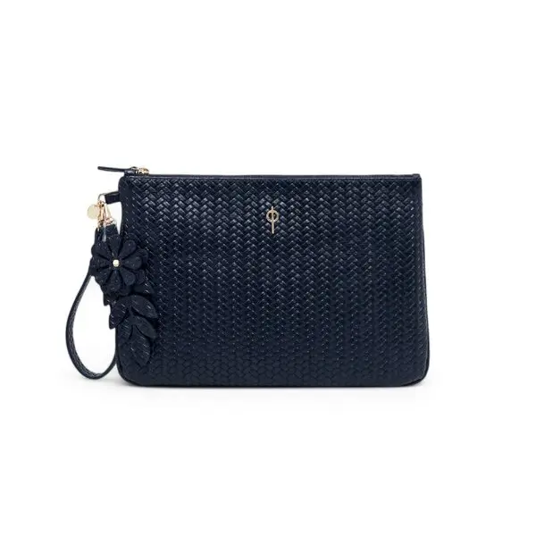 OTRERA Braided Clutch Navy - Blue