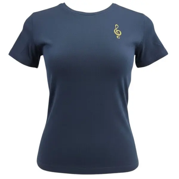 MADISON MAISON Music Is The Answer" T-shirt With Gold Treble Clef - Blue