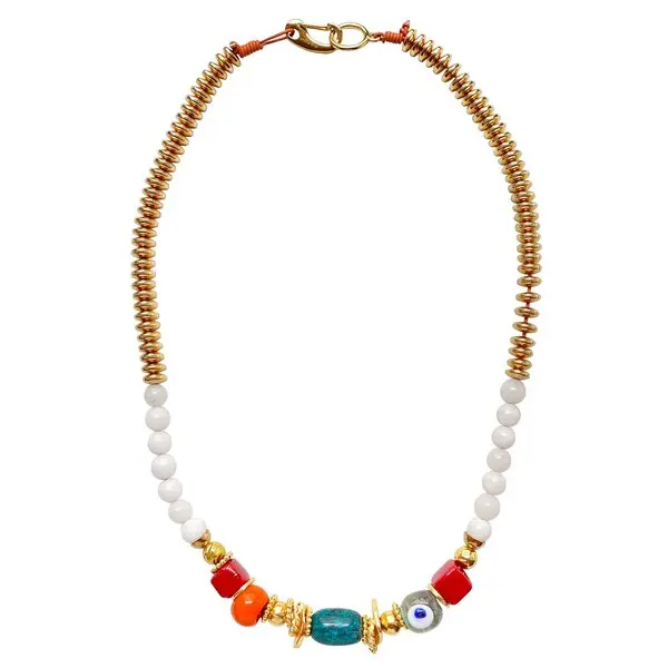 SMILLA BRAV Mandarin Evil Eye Necklace - Gold