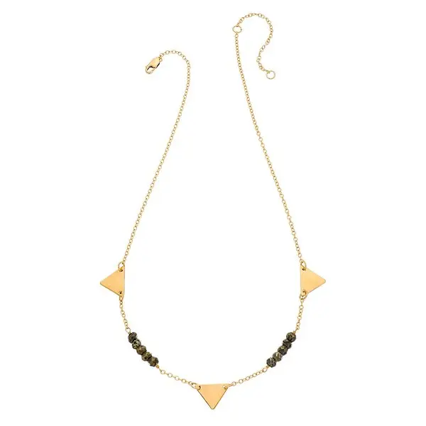 HEATHER HAWKINS Move Like Jagger Necklace Pyrite Filled - Gold
