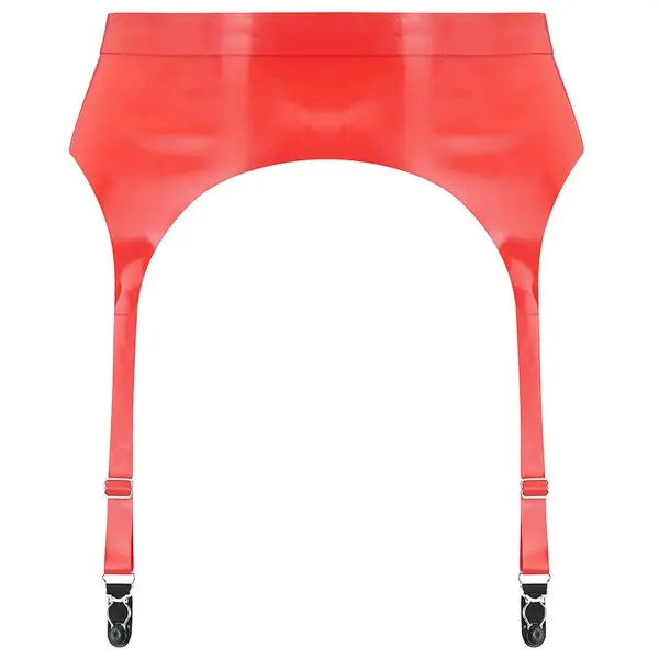 ELISSA POPPY Latex Suspender - Red