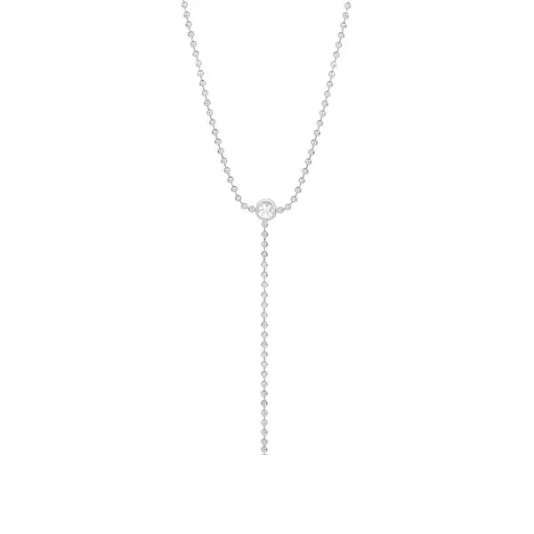 SHYMI Beaded Ball Chain Lariat - Silver